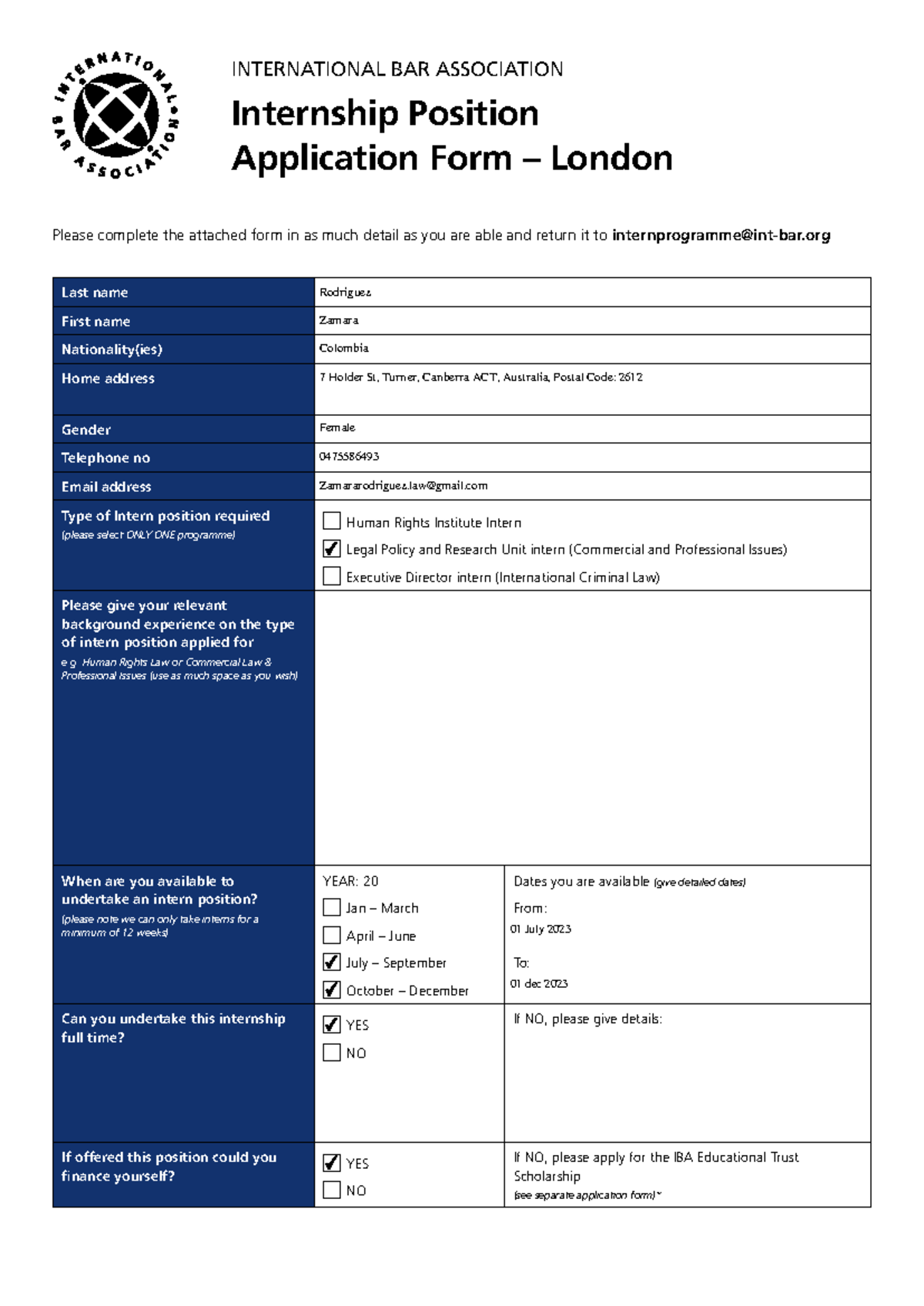 Document - Lecture notes- Please complete the attached form in as much ...