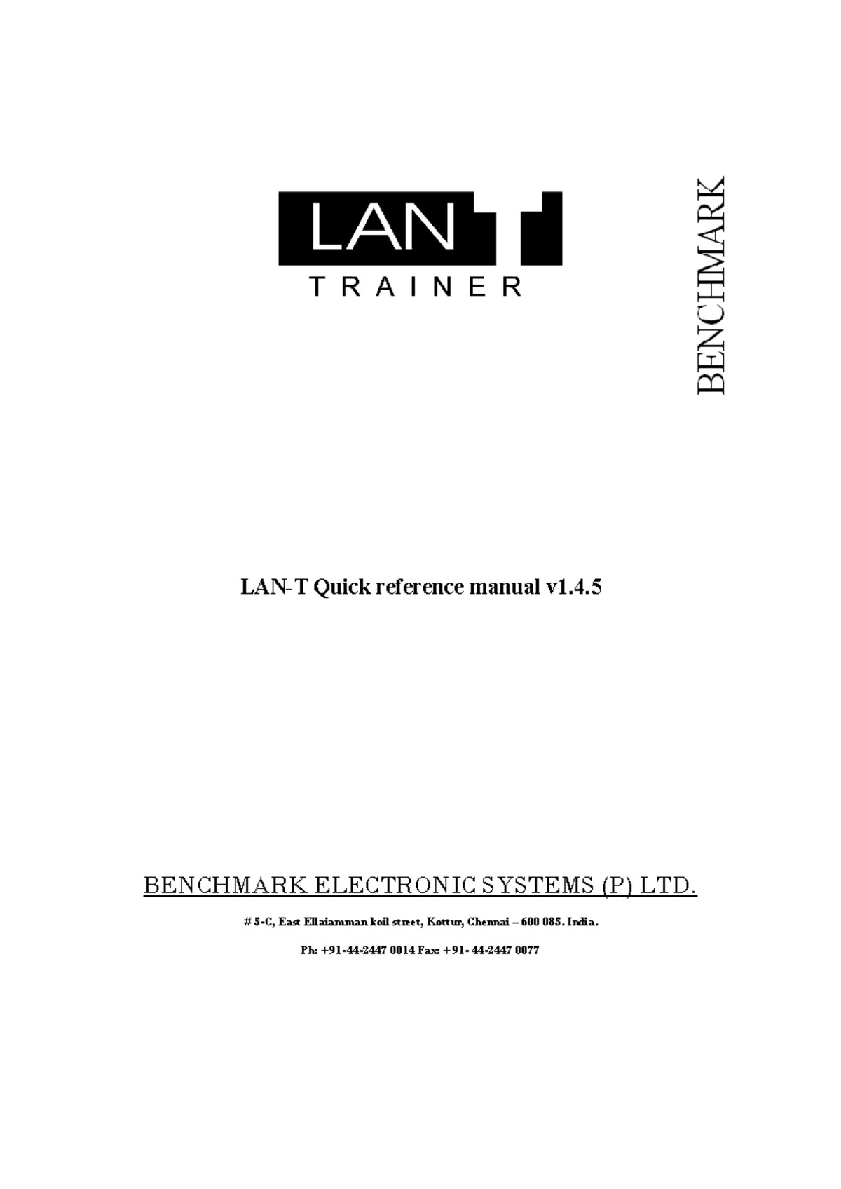Cn lab - Computer Networks lab manual - LAN-T Quick reference manual v1 ...