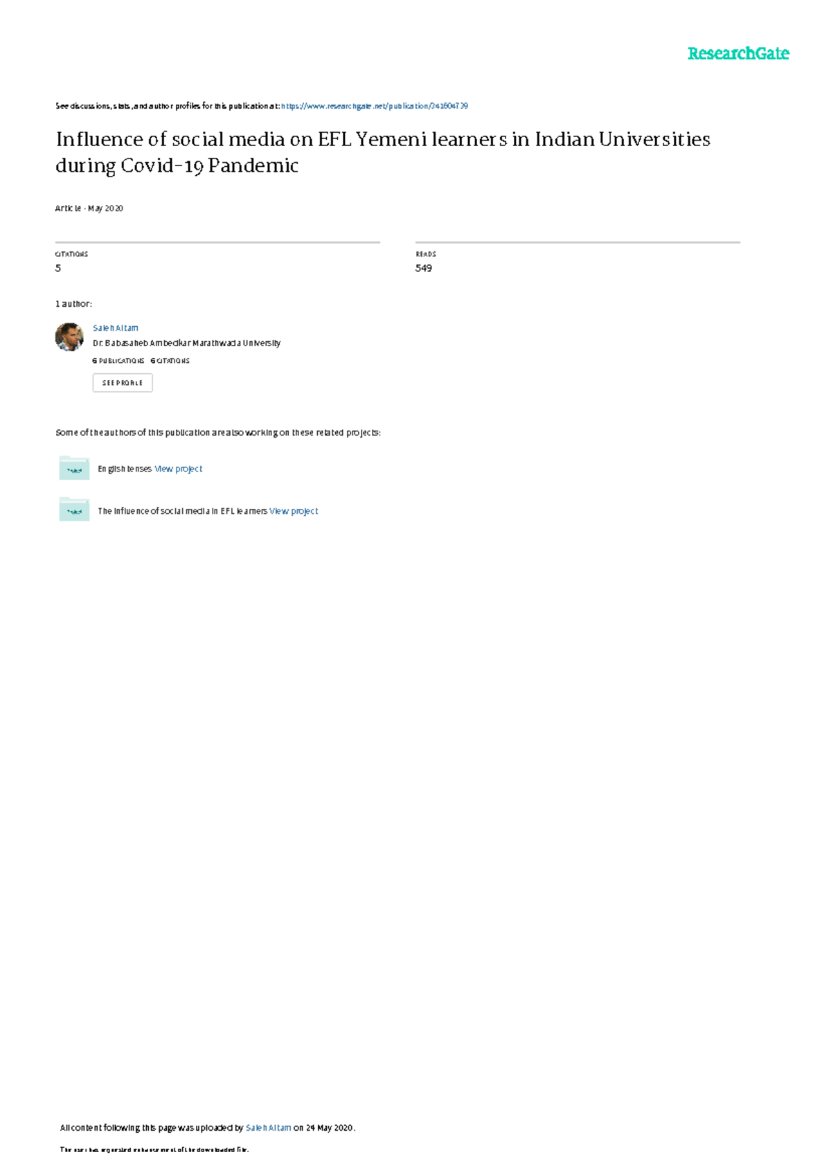 S.Altam 2020 - notes - See discussions, stats, and author profiles for ...