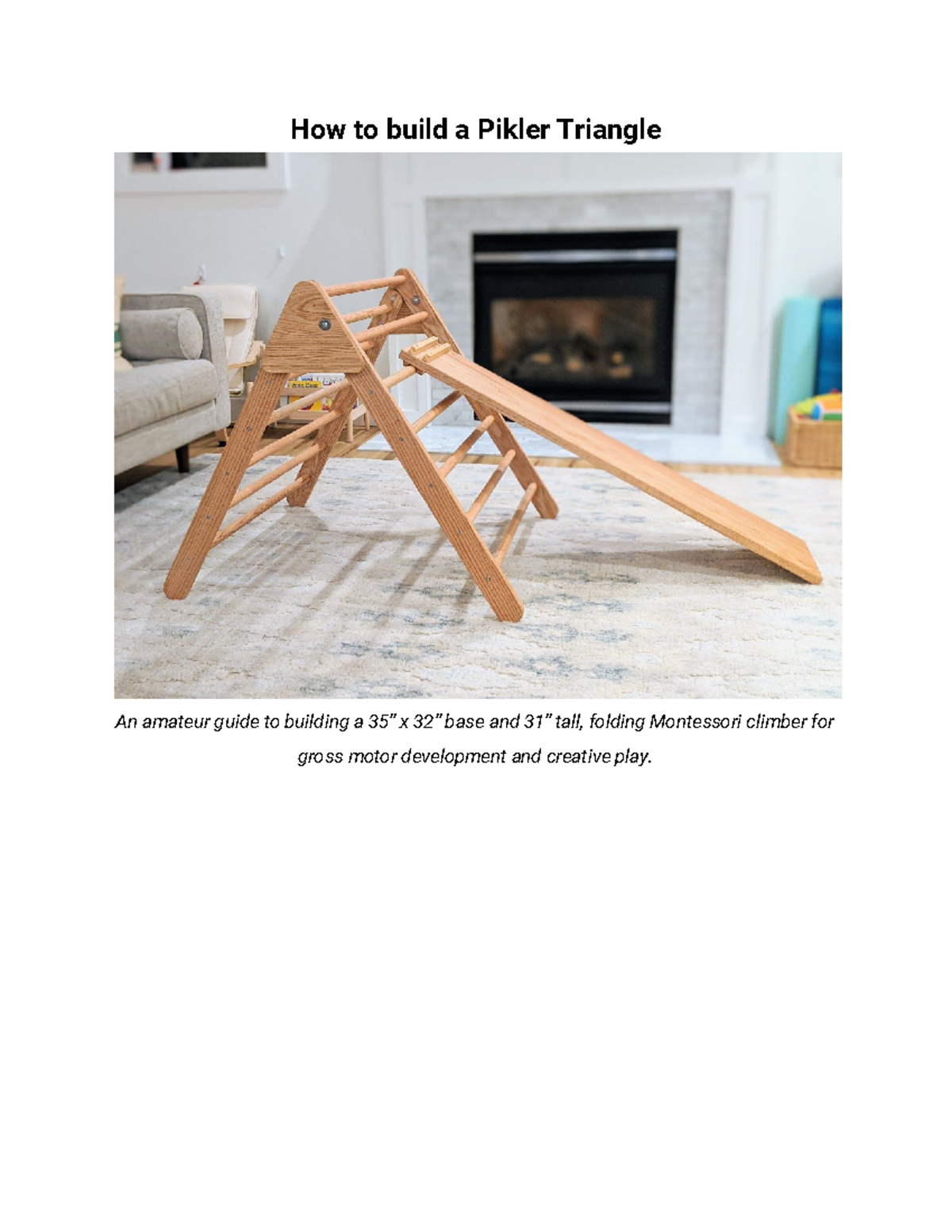 Pikler+Triangle+Plans - How to build a Pikler Triangle An amateur guide ...