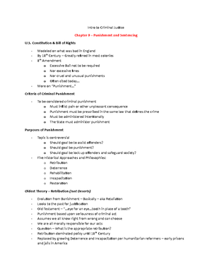 Chapter 10 Notes - Intro to Criminal Justice Probation Community ...