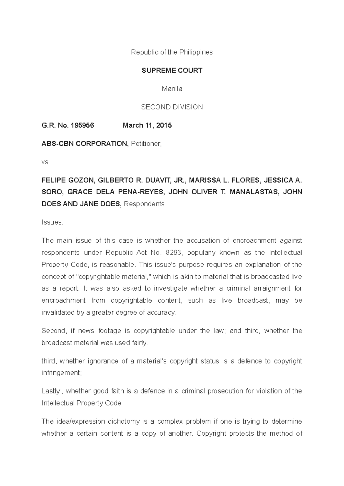 Republic of the Philippines - Republic of the Philippines SUPREME COURT ...