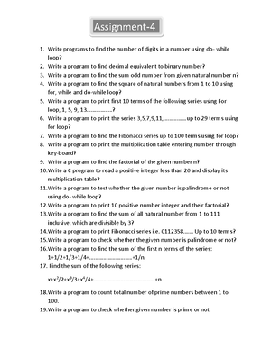 Labsheet C Programming - Objective (s): Program #1: Code: Output: //This program is written and ...