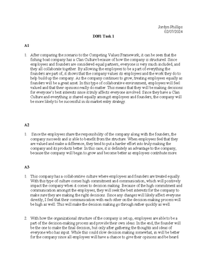 D353 Task 2 - D353 Task 2 - Jordyn Phillips 08/07/ D353 Task 2 A. Once ...