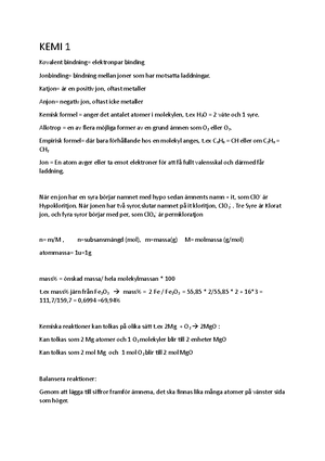 Kemiformler - formelblad - Formelsamling kemi Här finner du några ...