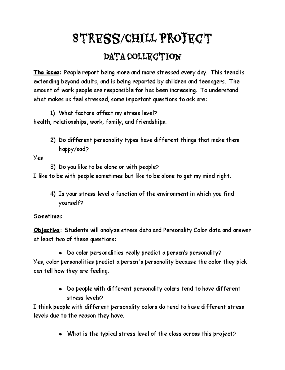- Stress Chill Project Instructions - Stress/Chill Project Data ...
