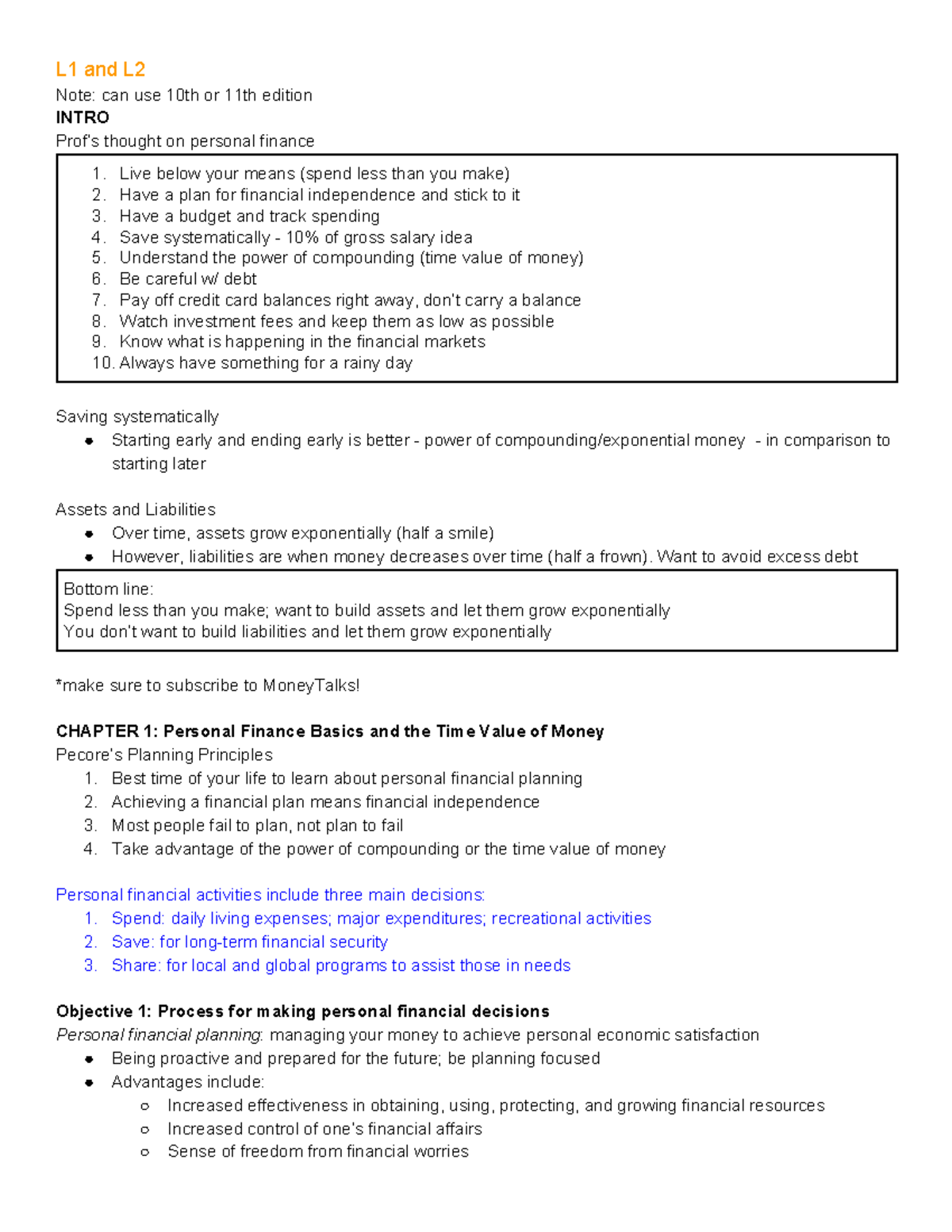 [ MGT 12 ] Lecture 1-15 Notes + Reading Notes - L1 and L Note: can use ...