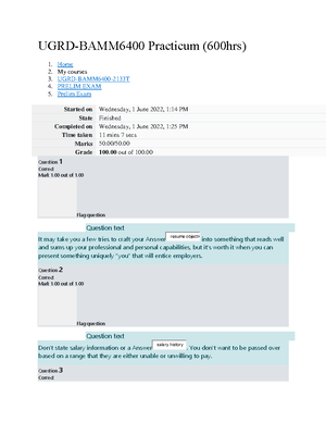 UGRD-AI6100-AI-Prompt-Engineering Prepim EXAM - Question 1 Correct Mark 1 out of 1. Flag ...