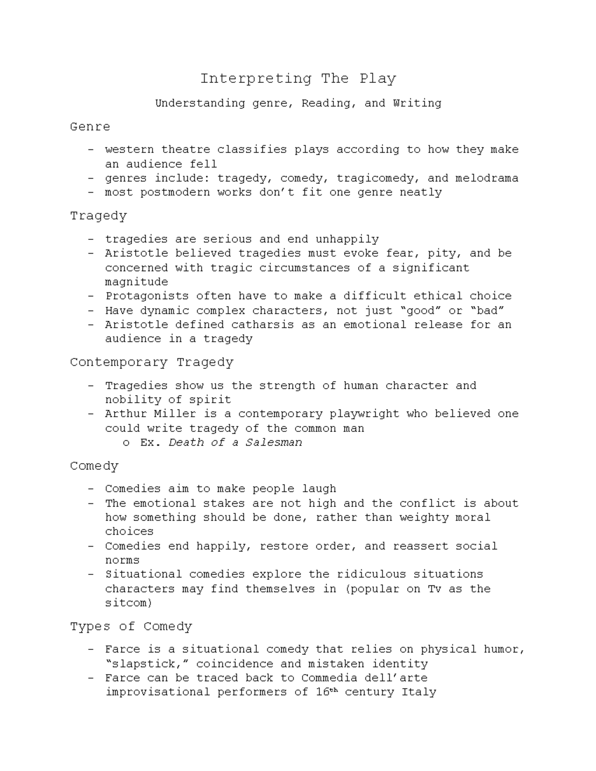 Chapter 5 Interpreting the Play - Interpreting The Play Understanding ...