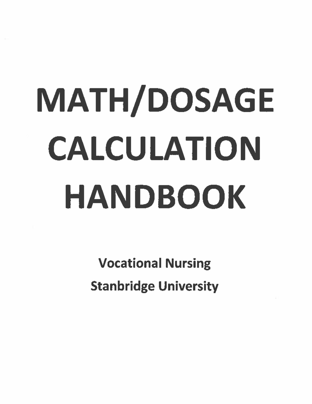 VN Math Handbook - N/A - CHEM1979 - Studocu