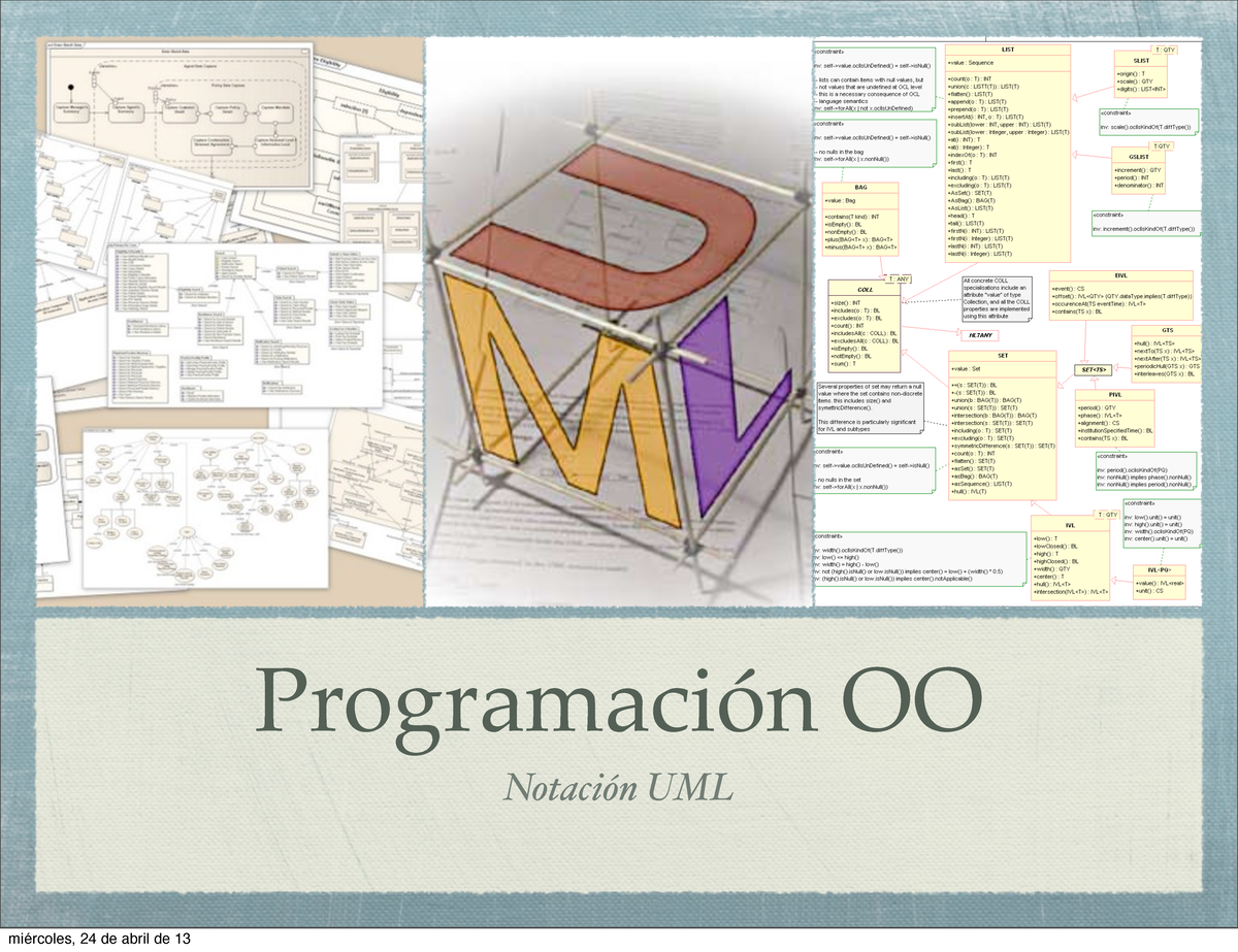 Analisis UML - Programación OO Notación UML Introducción Existen muchas ...