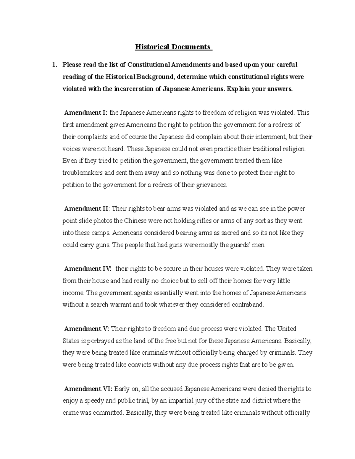 Constitutional historical document - Historical Documents Please read ...