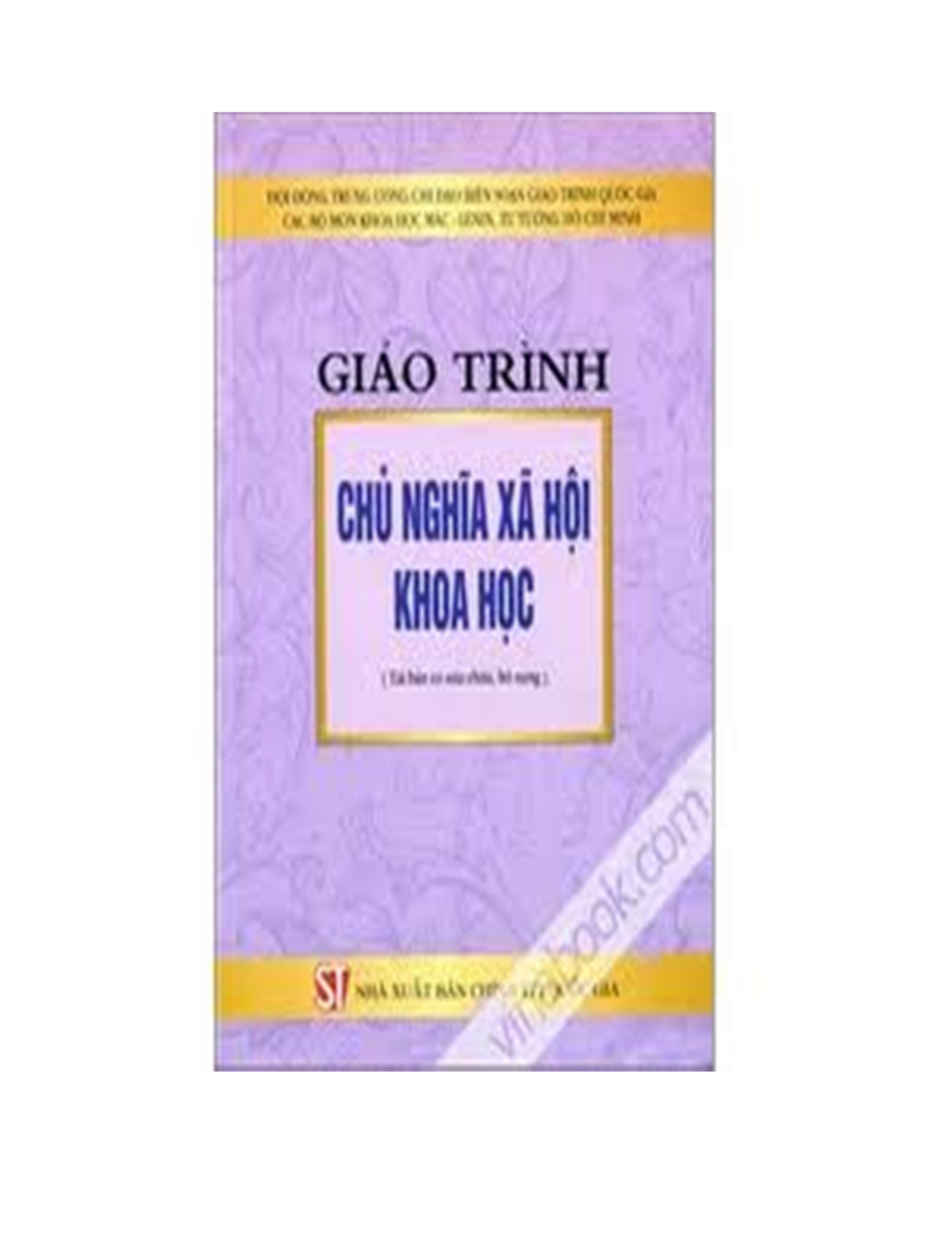 Chu nghia xa hoi khoa hoc 1207 - Bộ Giáo dục và Đào tạo Giáo trình Chủ nghĩa xã hội khoa học ...