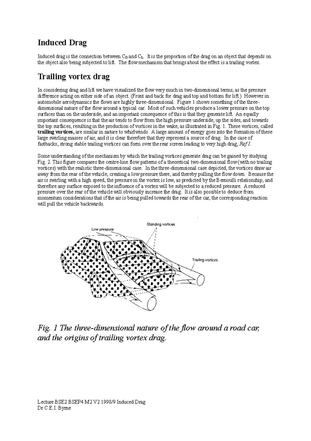 Induced Drag: Lecture notes - Induced Drag Induced drag is the ...