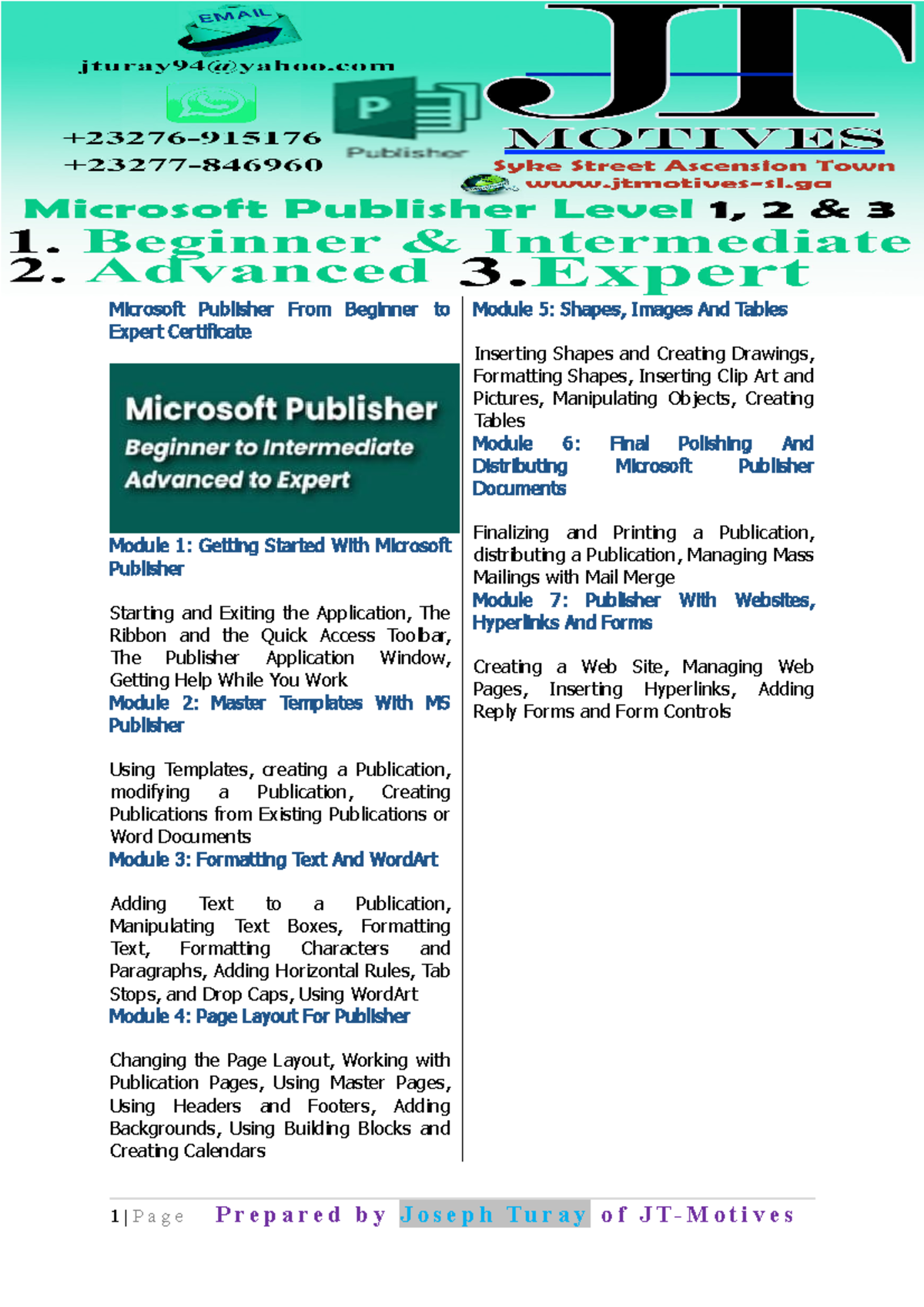 Publisher - N/A - Microsoft Publisher From Beginner to Expert ...