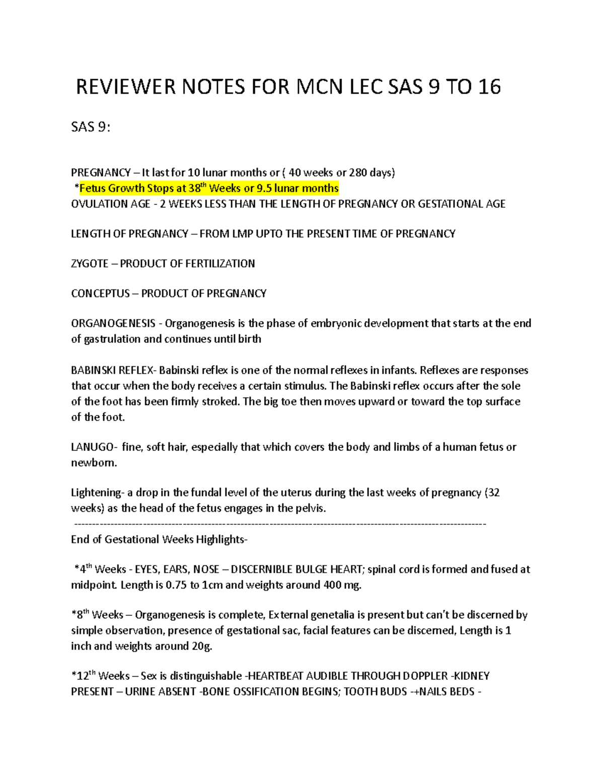 Reviewer Notes FOR MCN LEC SAS 9 TO 16 - REVIEWER NOTES FOR MCN LEC SAS ...