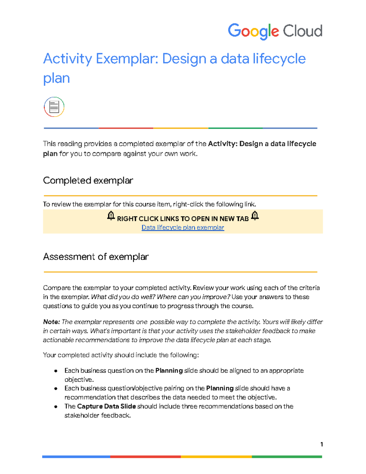 CDA C1 act 005c en file 45 - Activity Exemplar: Design a data lifecycle ...