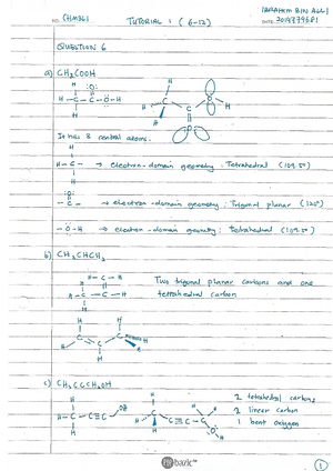 Tutorial Chapter 2 CHM 361 - Inorganic Chemistry - UiTM - Studocu
