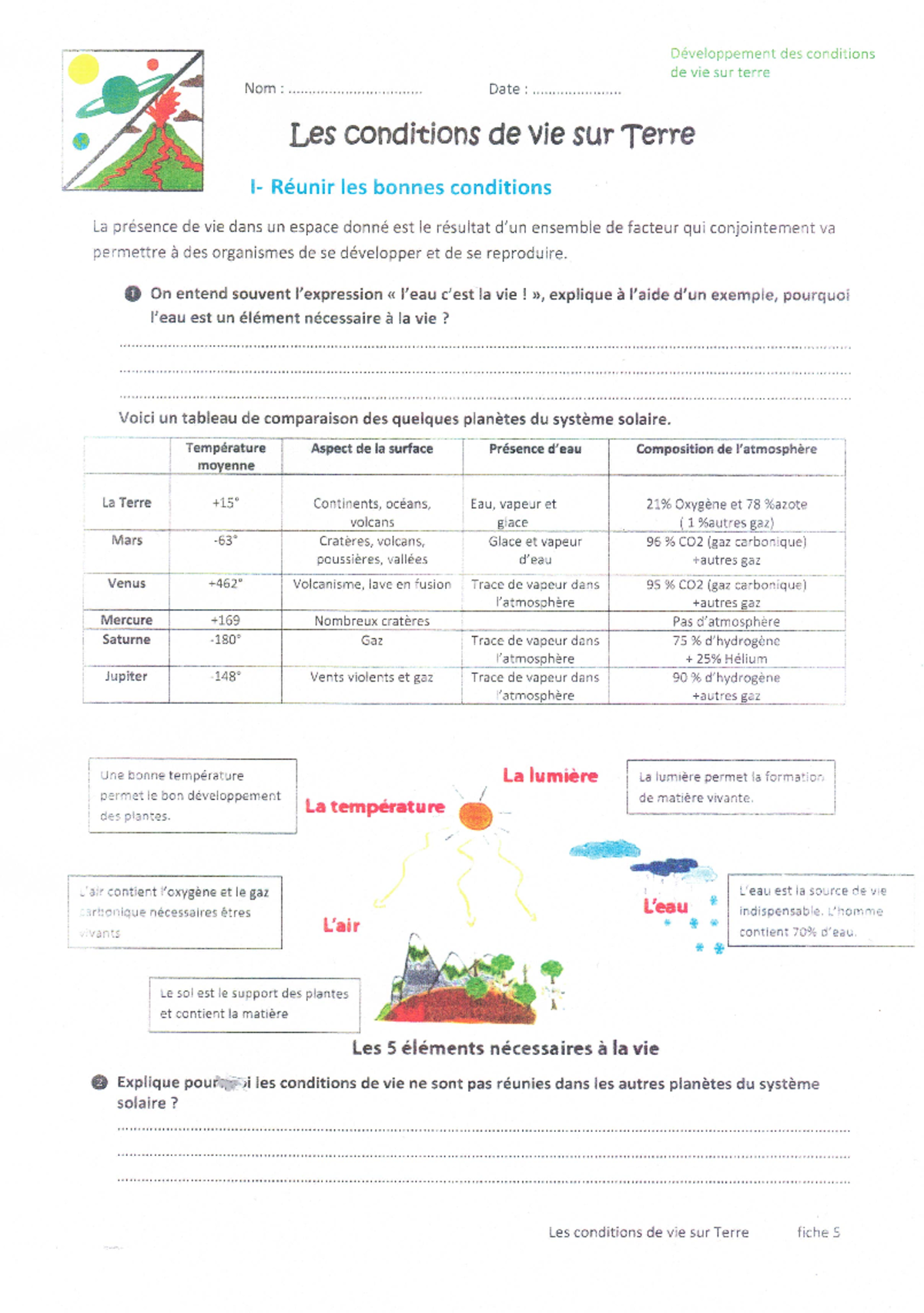 Conditions de vie sur terre Exercices Fiche 5 - Macroéconomie A - Studocu