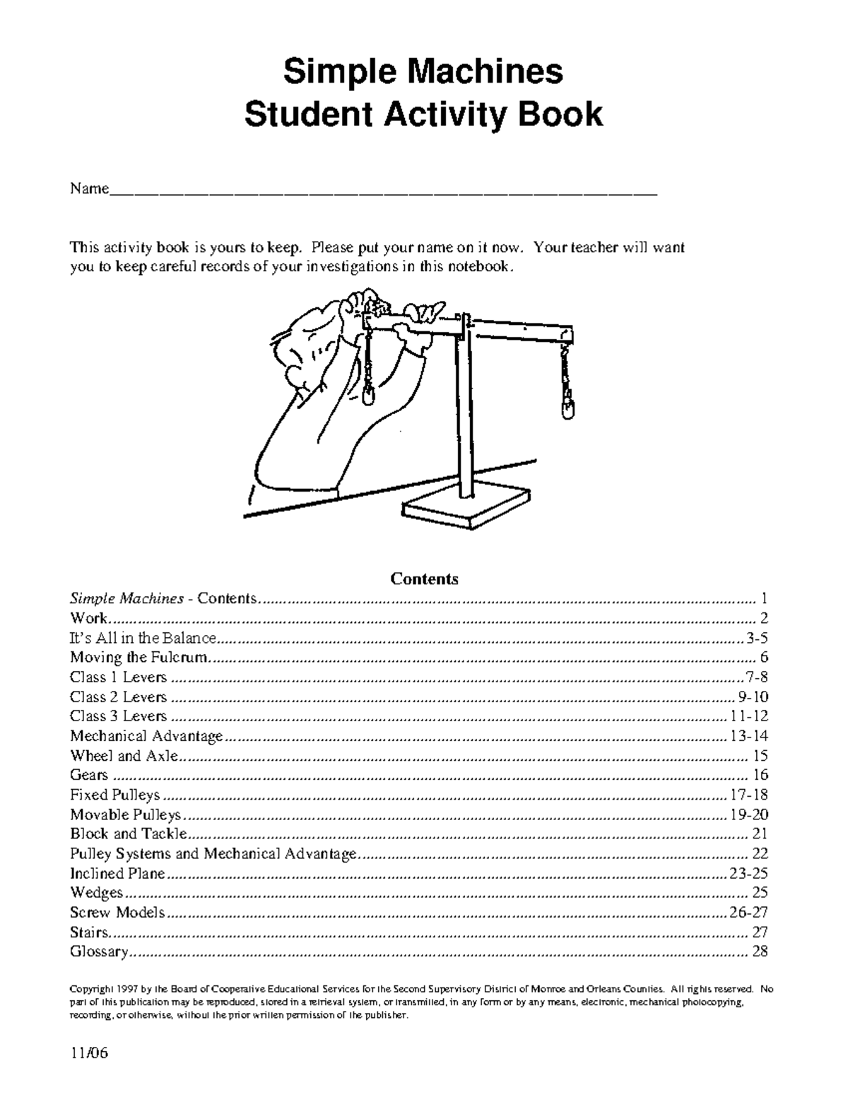 Simple machine grade 9 - mechanical advantage - Simple Machines Student ...