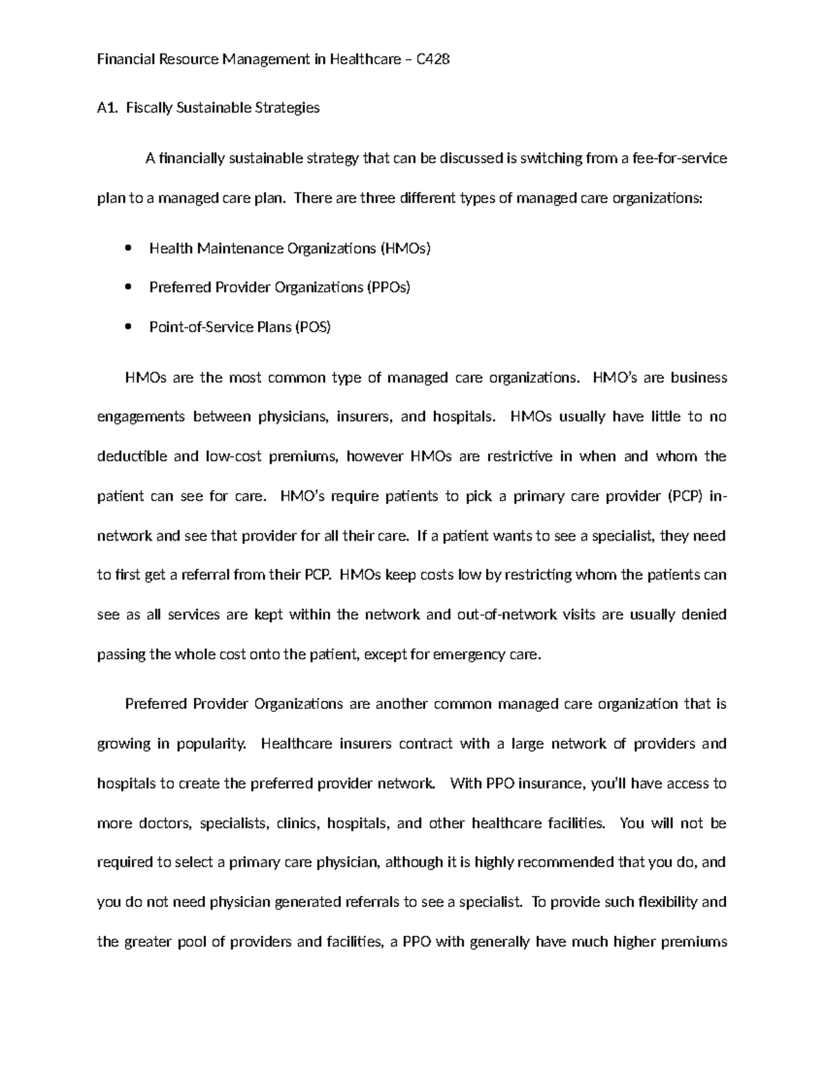 C428 Paper Final - A1. Fiscally Sustainable Strategies A financially ...