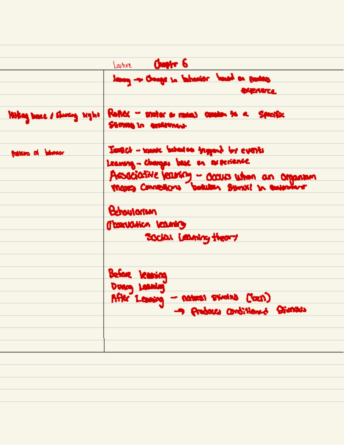 Lecture Notes Module 6 Lecture Chapter 6 Tearing Change In Behavior