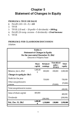 Chapter 2 - Statement OF Comprehensive Income - Chapter 2 Statement of ...