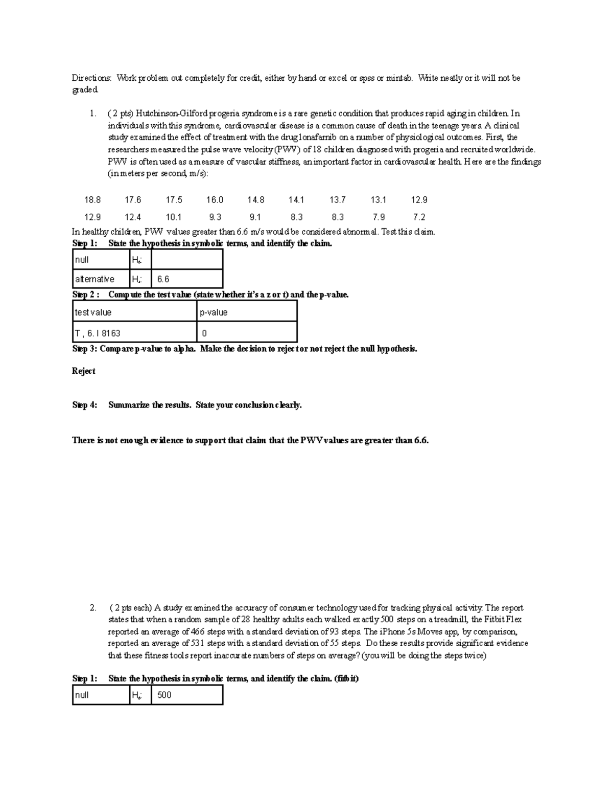 Hypo- madalynn evans - answer key for hypo worksheet, professor ...