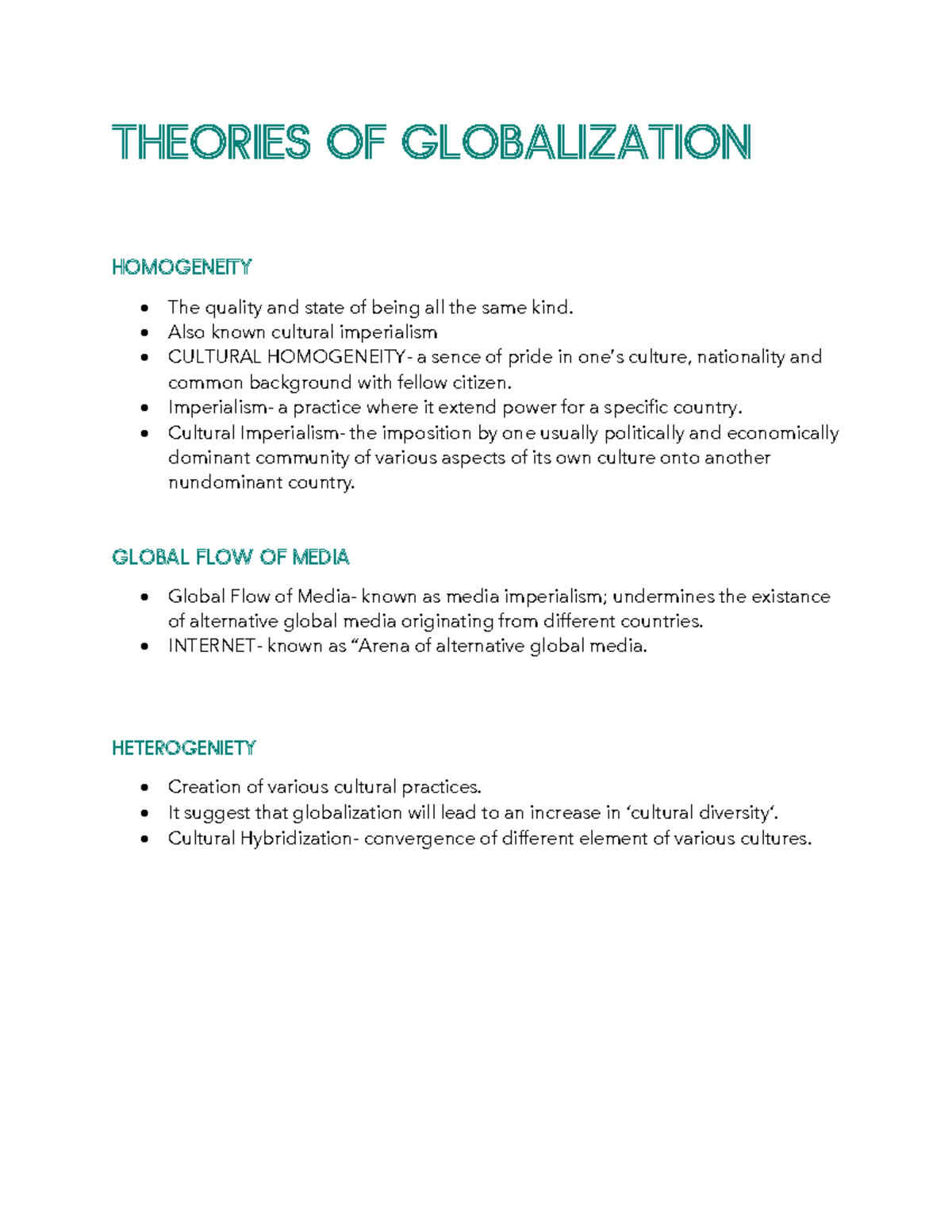 Theories OF Globalization soft copy - THEORIES OF GLOBALIZATION ...