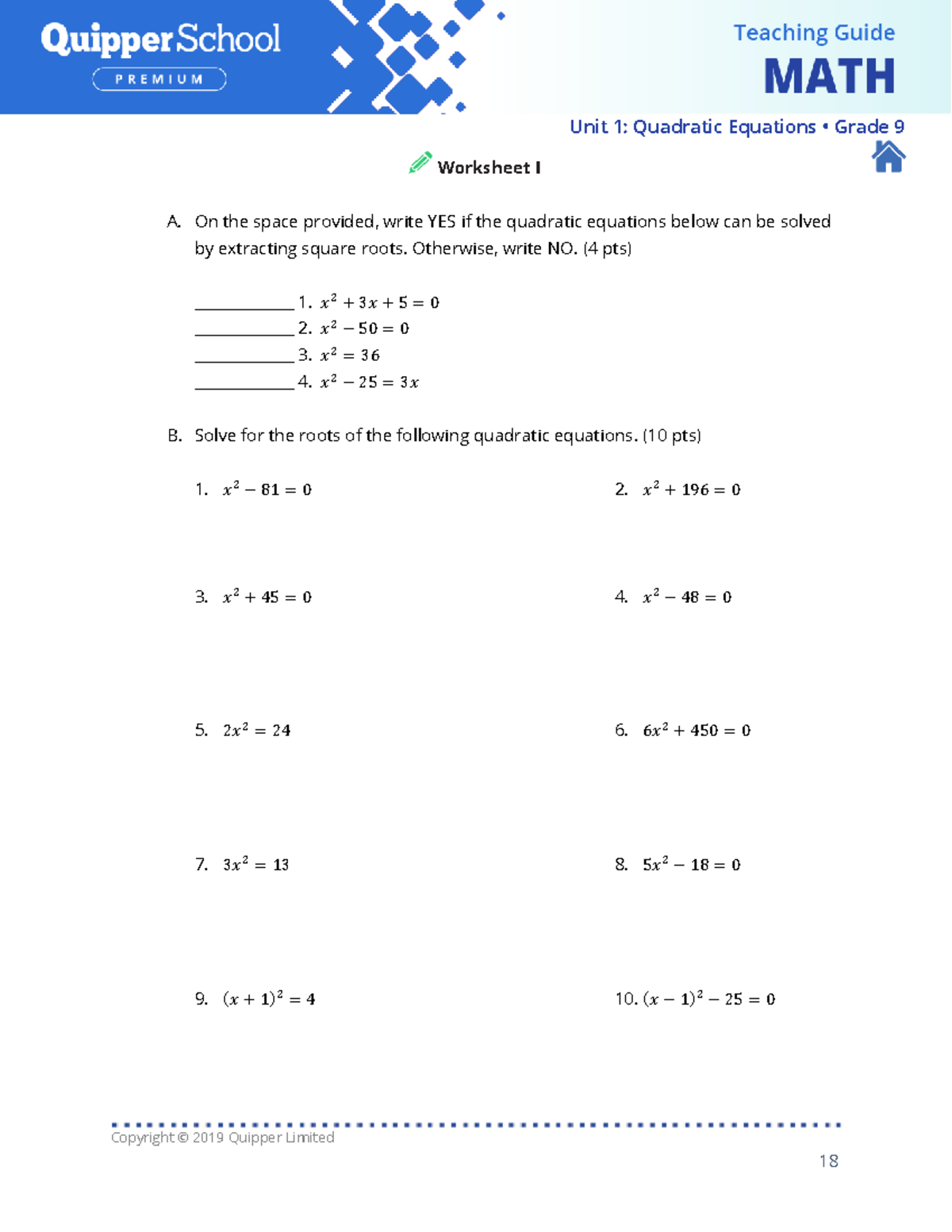MTC9 0102 Q1 W1 - NOTES - BS Marketing Management - Unit 1: Quadratic ...