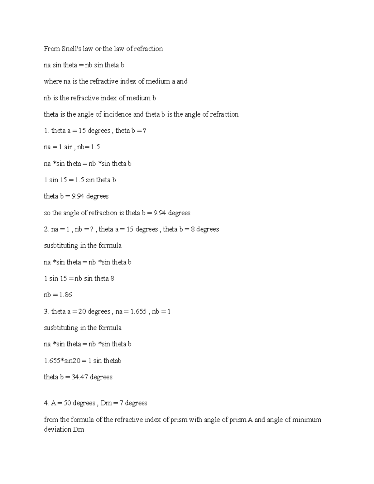 2021_Physics_Refraction & Dispersion Prelab (1) - PHYS 114 - CUNY - Studocu