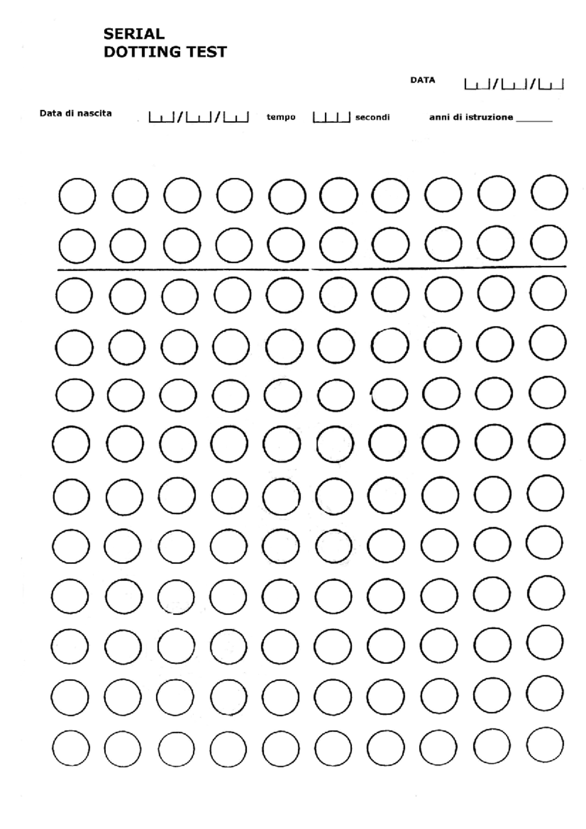 Serial Dotting Test - Valutazione Cognitiva E Neuropsicologica - Studocu