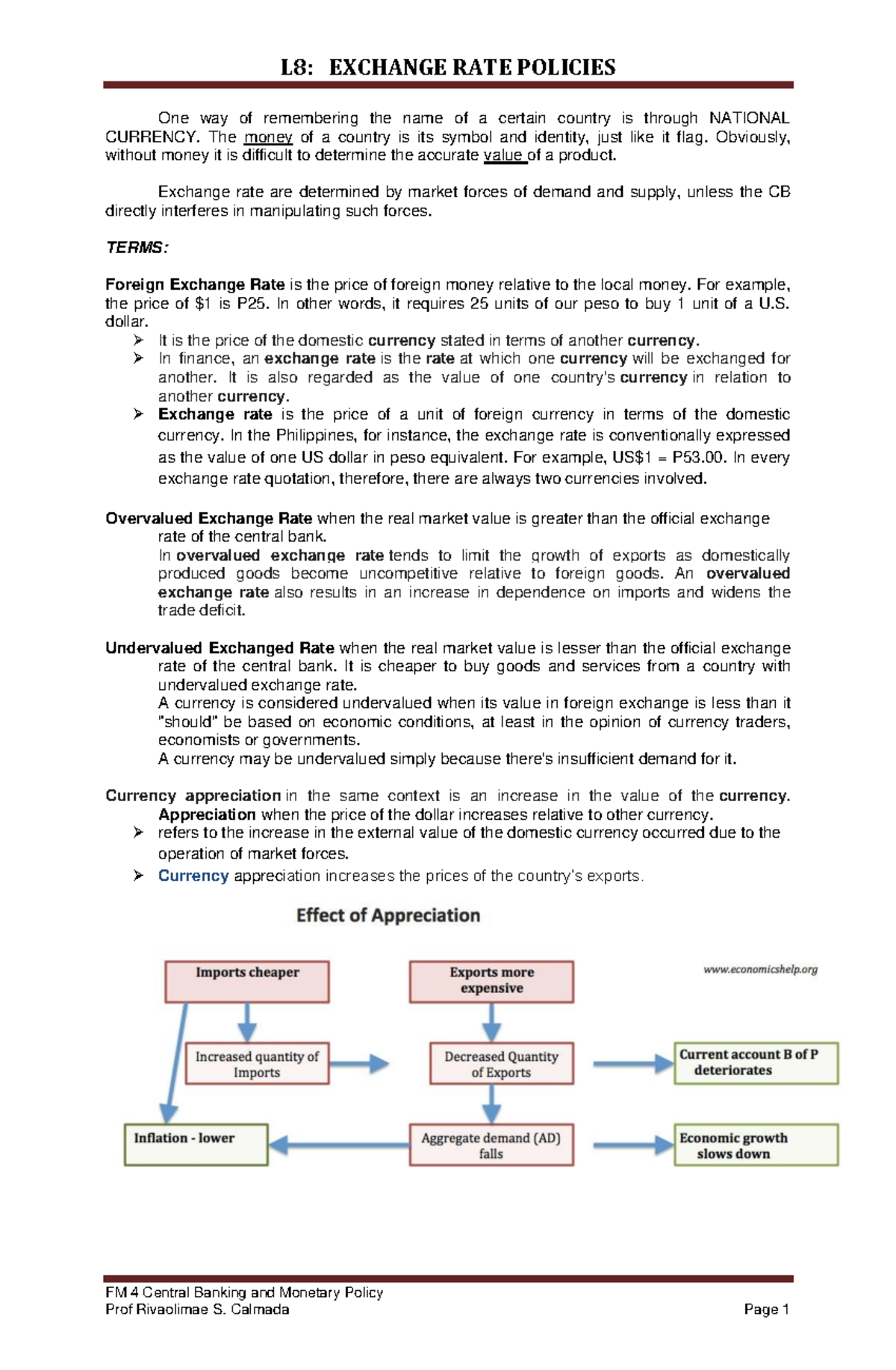 Exchange Rate Policies - Intermediate Accounting - ICCT Colleges - Studocu