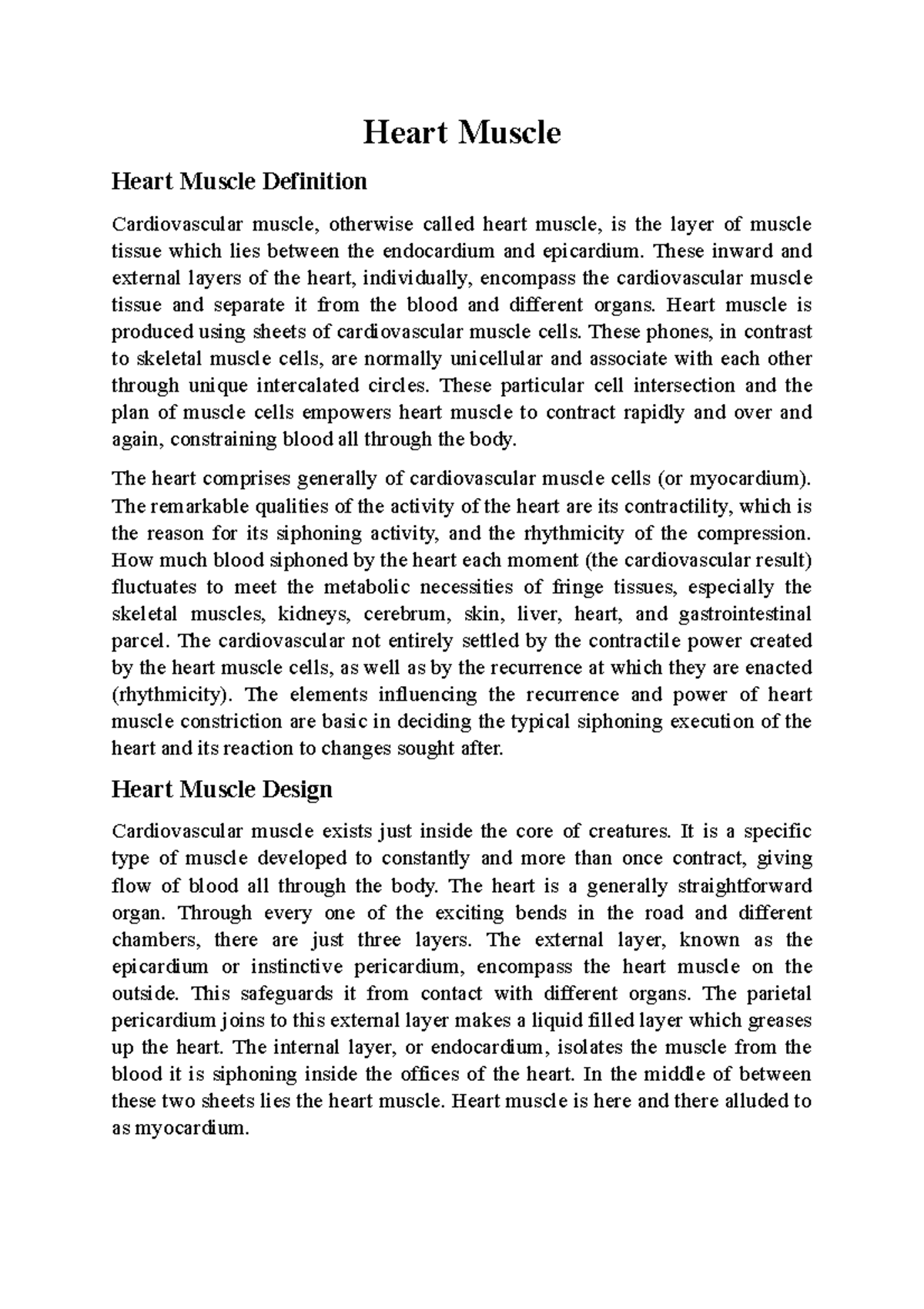 Heart Muscle - Heart Muscle Heart Muscle Definition Cardiovascular ...