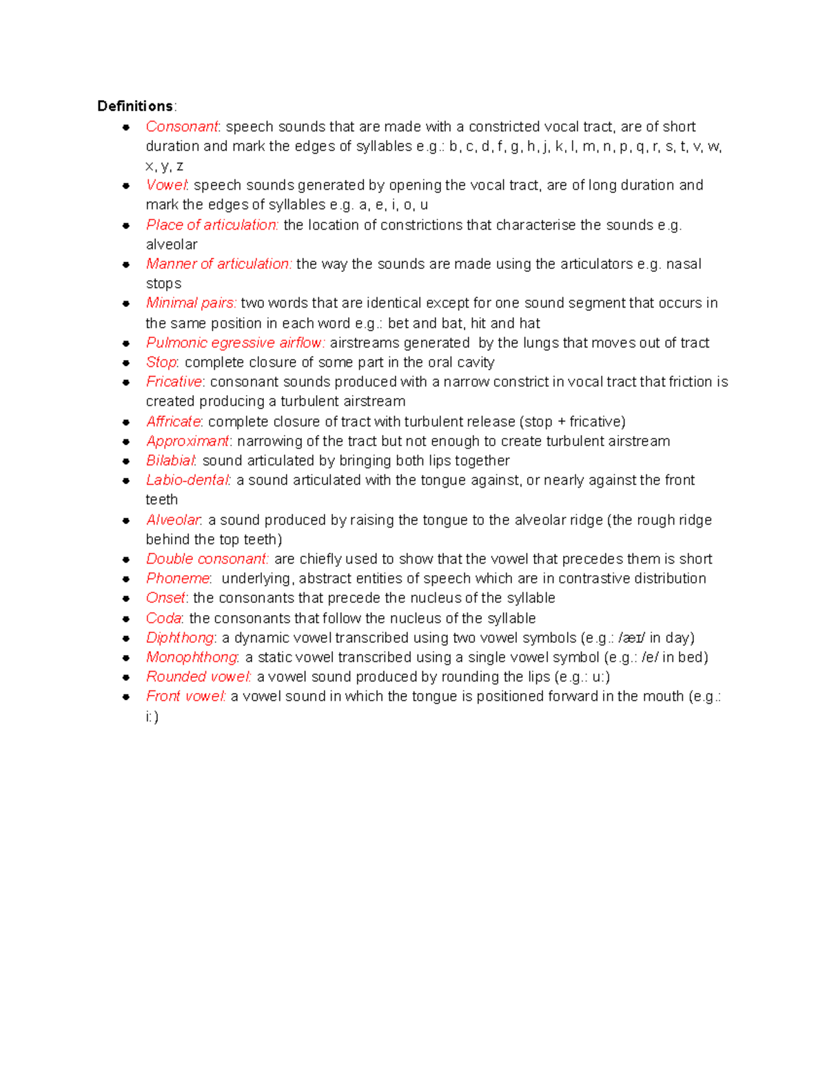 Ling1111 language structure and use general notes - Definitions ...