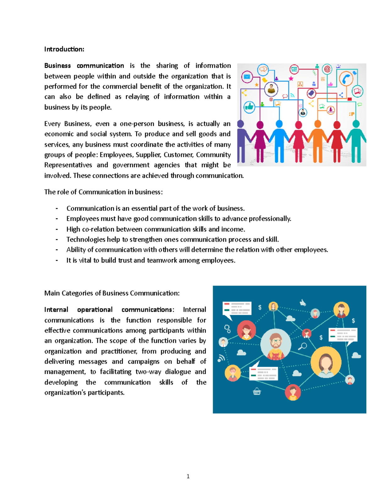 Bus comm - Bus comm - Introduction: Business communication is the ...
