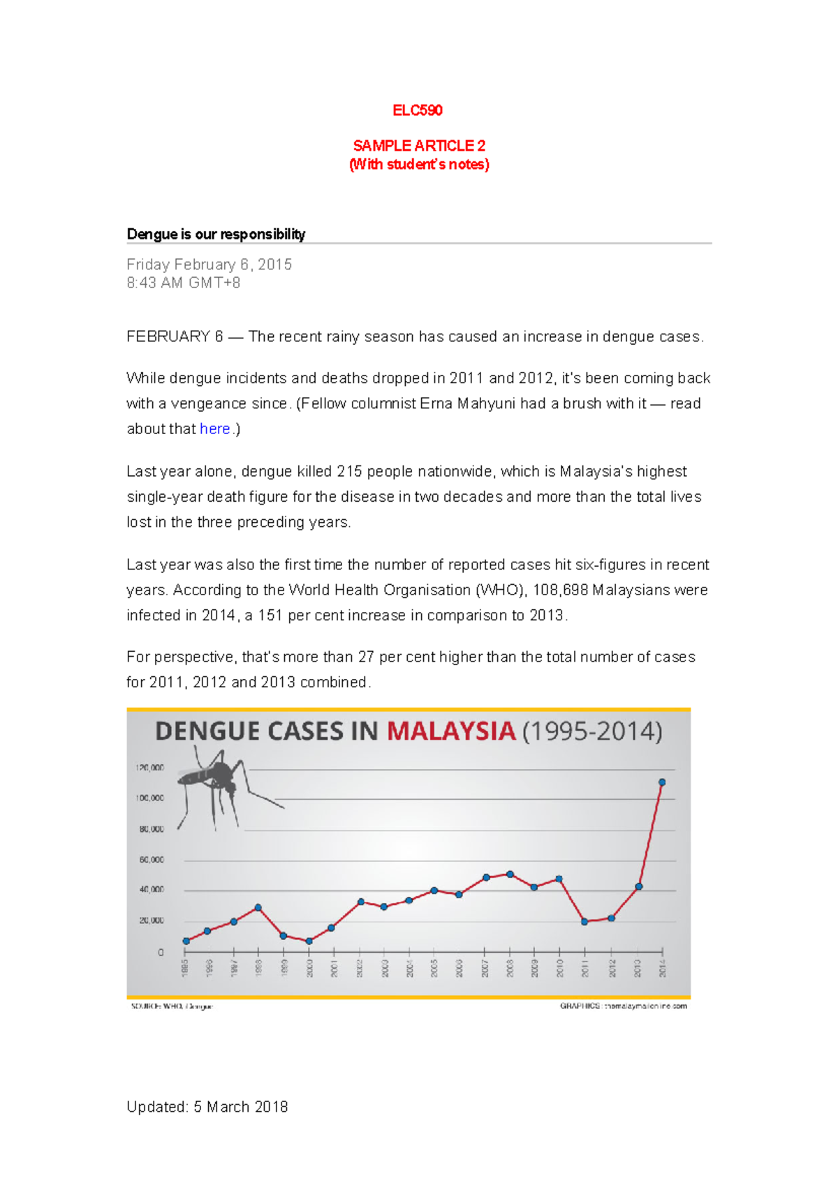 Informative speech sample article 2 - English For Oral Presentations ...