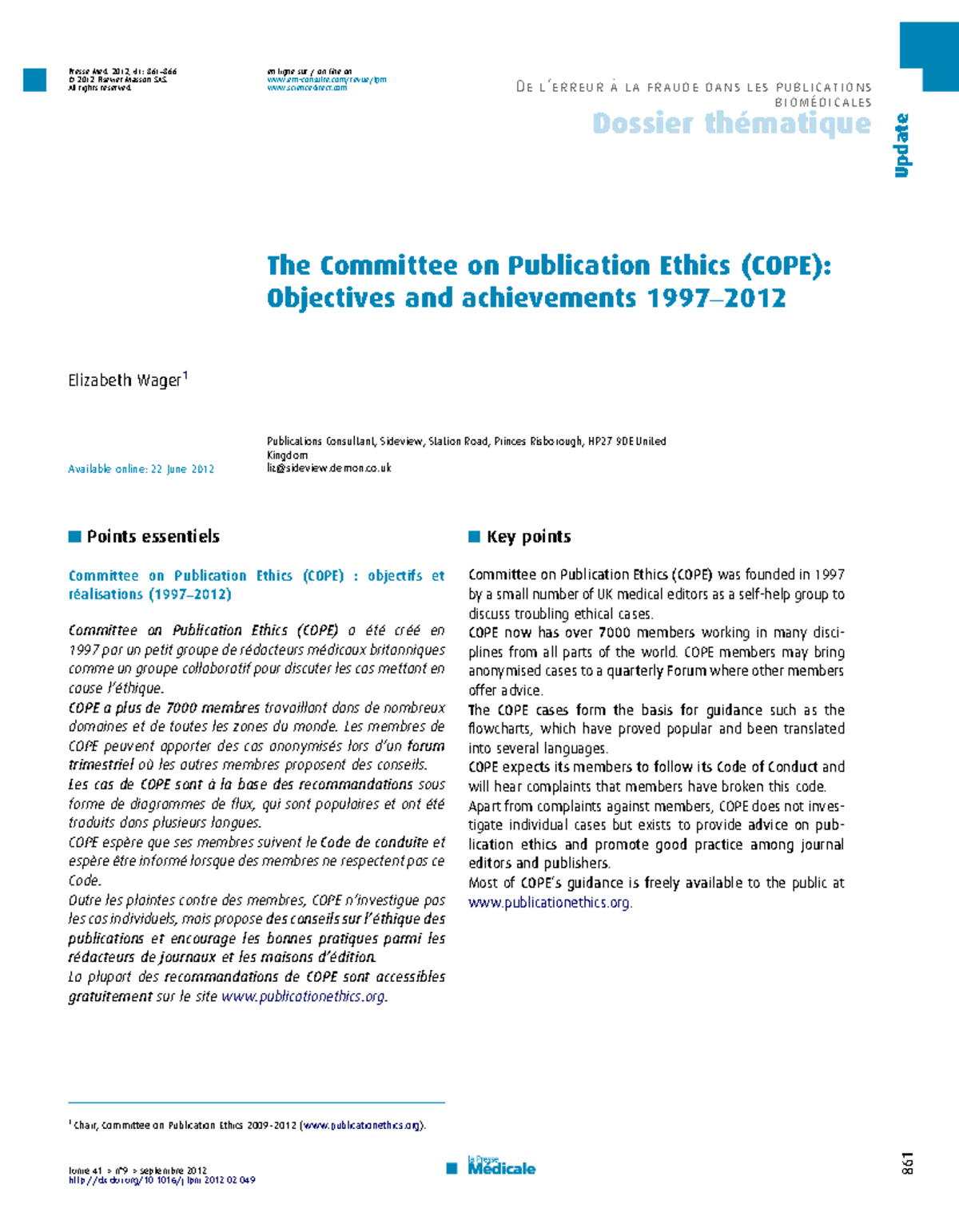 The Committee on Publication Ethics (COPE) - The Committee on ...