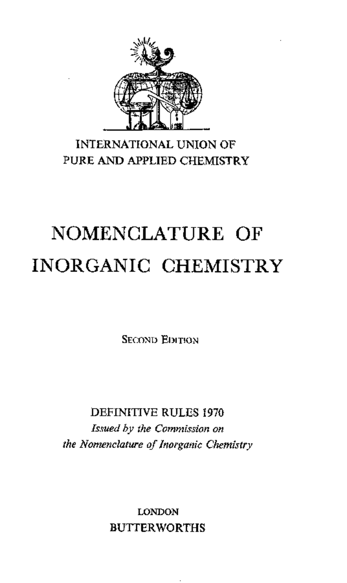 Inorganic Nomenclature - INTERNATIONAL UNION OF PURE AND APPLIED ...