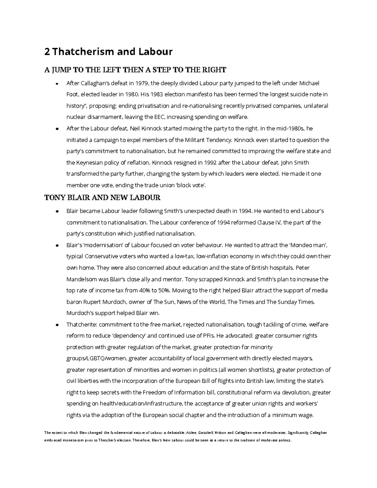 Untitled document-9 - belle - 2 Thatcherism and Labour A JUMP TO THE ...