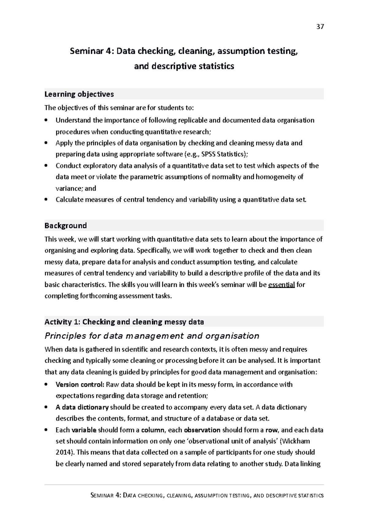 HSE104 Seminar 04 - Seminar 4: Data checking, cleaning, assumption ...