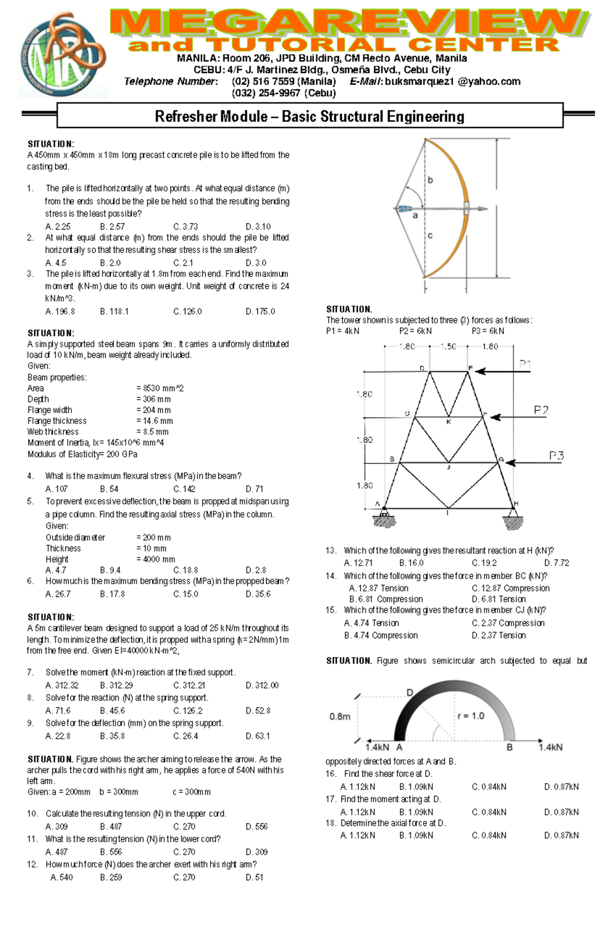 Refresher Module 20-[S6]-Basic-Structural-Engineering.pdf · version 1 - MANILA: Room 206, JPD ...