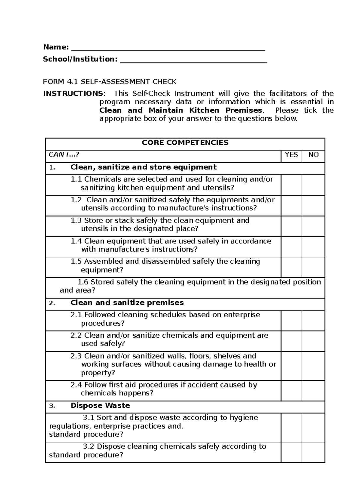 TNA Forms - Name ...