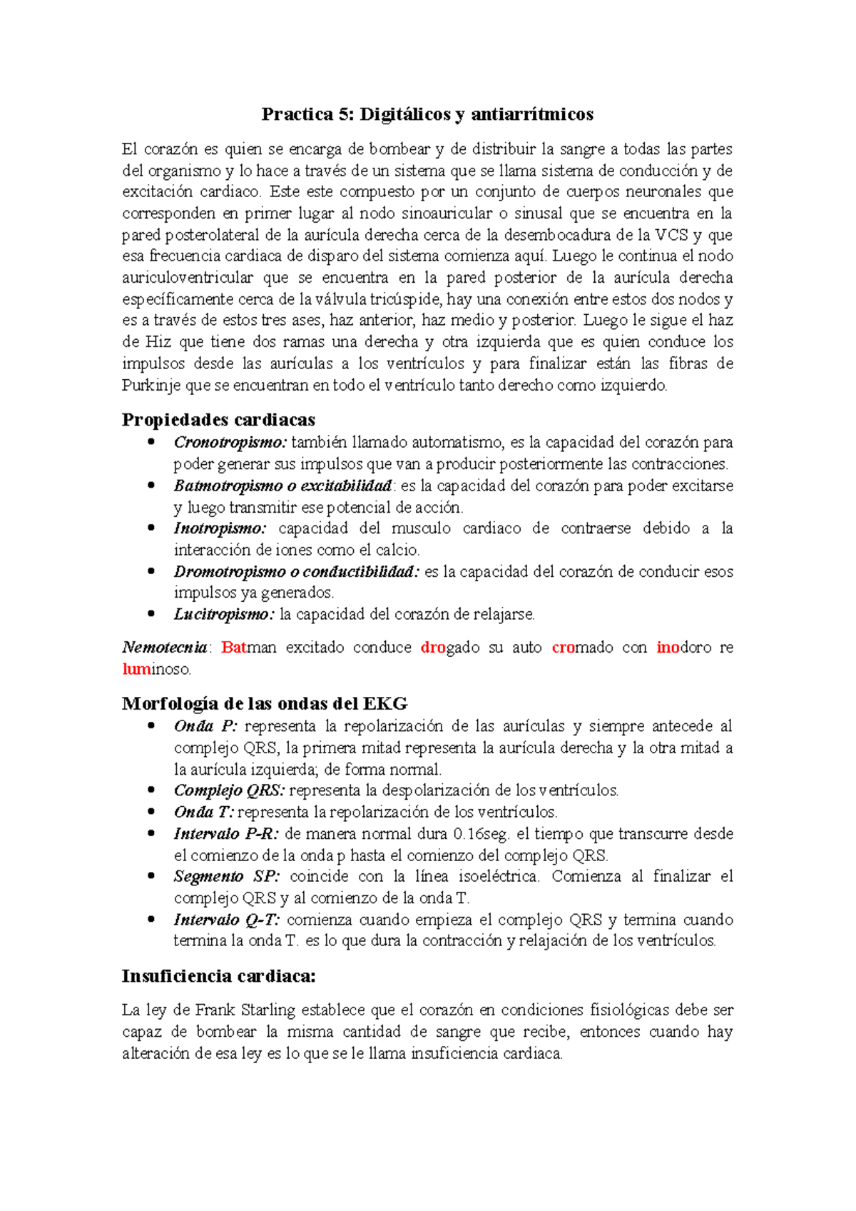 Digitalicos Y Antiarritmicos - Practica 5: Digitálicos y antiarrítmicos ...