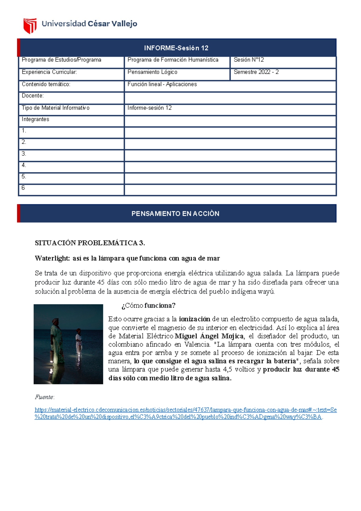 3-Informe 8-E3 - gahgh - INFORME-Sesión 12 Programa de Estudios/Programa Programa de Formación ...