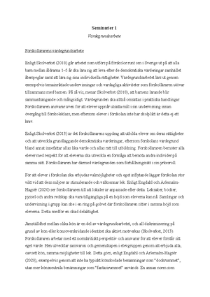 [Solved] Skriva en kritiskt reflekterande text om varfr skolvsendets ...