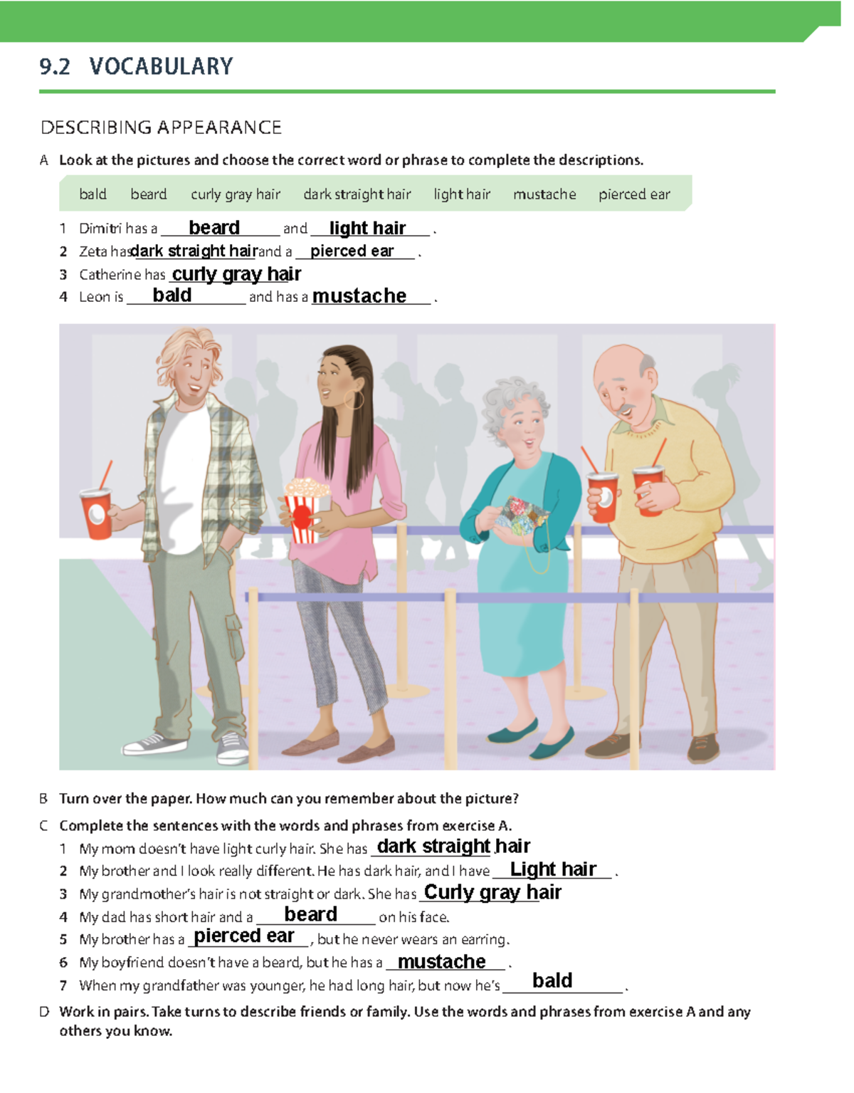 2 Lesson Plan 09 Handout 2 - DESCRIBING APPEARANCE A Look at the ...