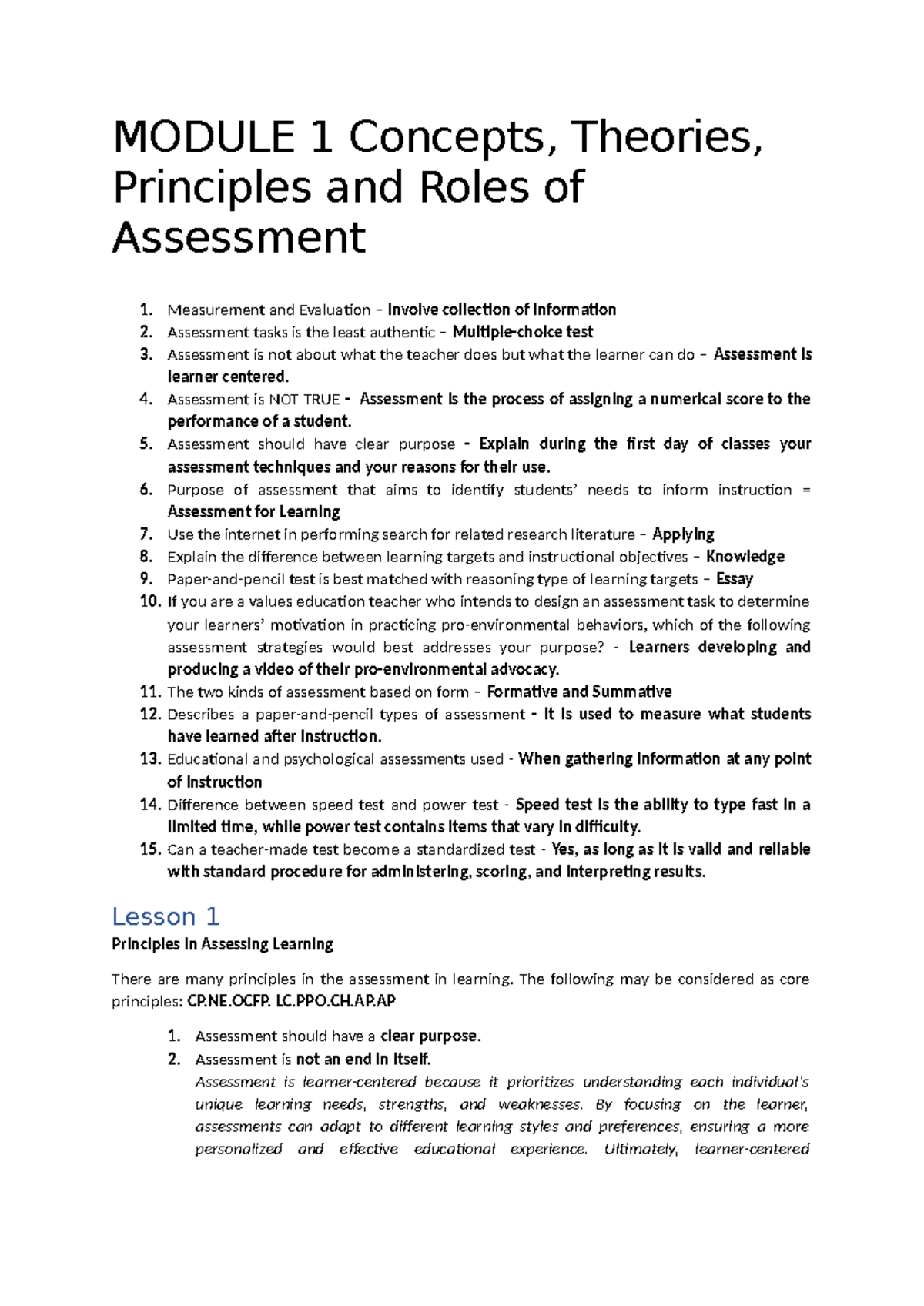 Module 1 Dimension Science - MODULE 1 Concepts, Theories, Principles ...