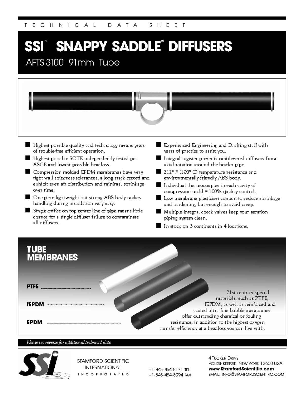 SSI Snappy Saddle 91mm 120208 - SSI ™ SNAPPY SADDLE ™ DIFFUSERS AFTS ...