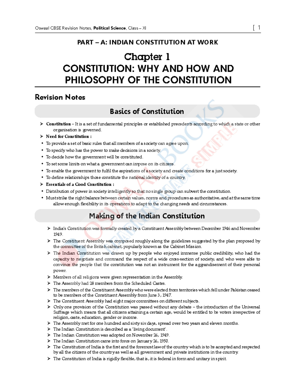 CBSE Poltical Science - Thank you - Oswaal CBSE Revision Notes ...